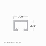 C Style Wall Mounted Standard | Rakks Store