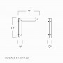 Surface Mount EH Counter Support Bracket | Rakks