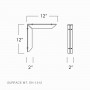 Surface Mount EH Counter Support Bracket | Rakks