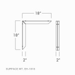 Surface Mount EH Counter Support Bracket | Rakks